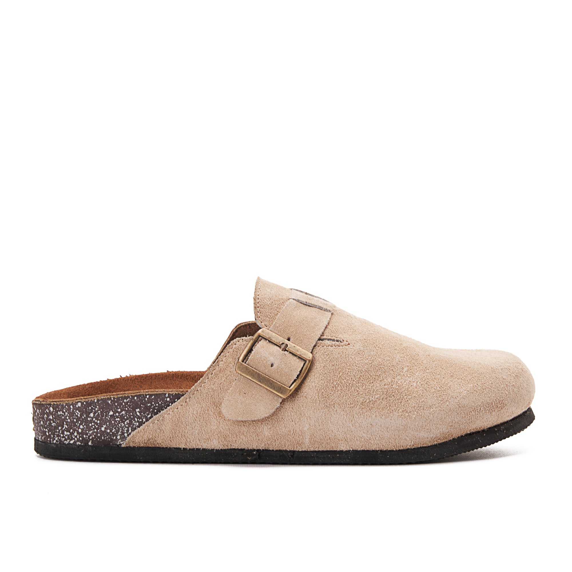 Split Suede Beige clogs – ORA.EG